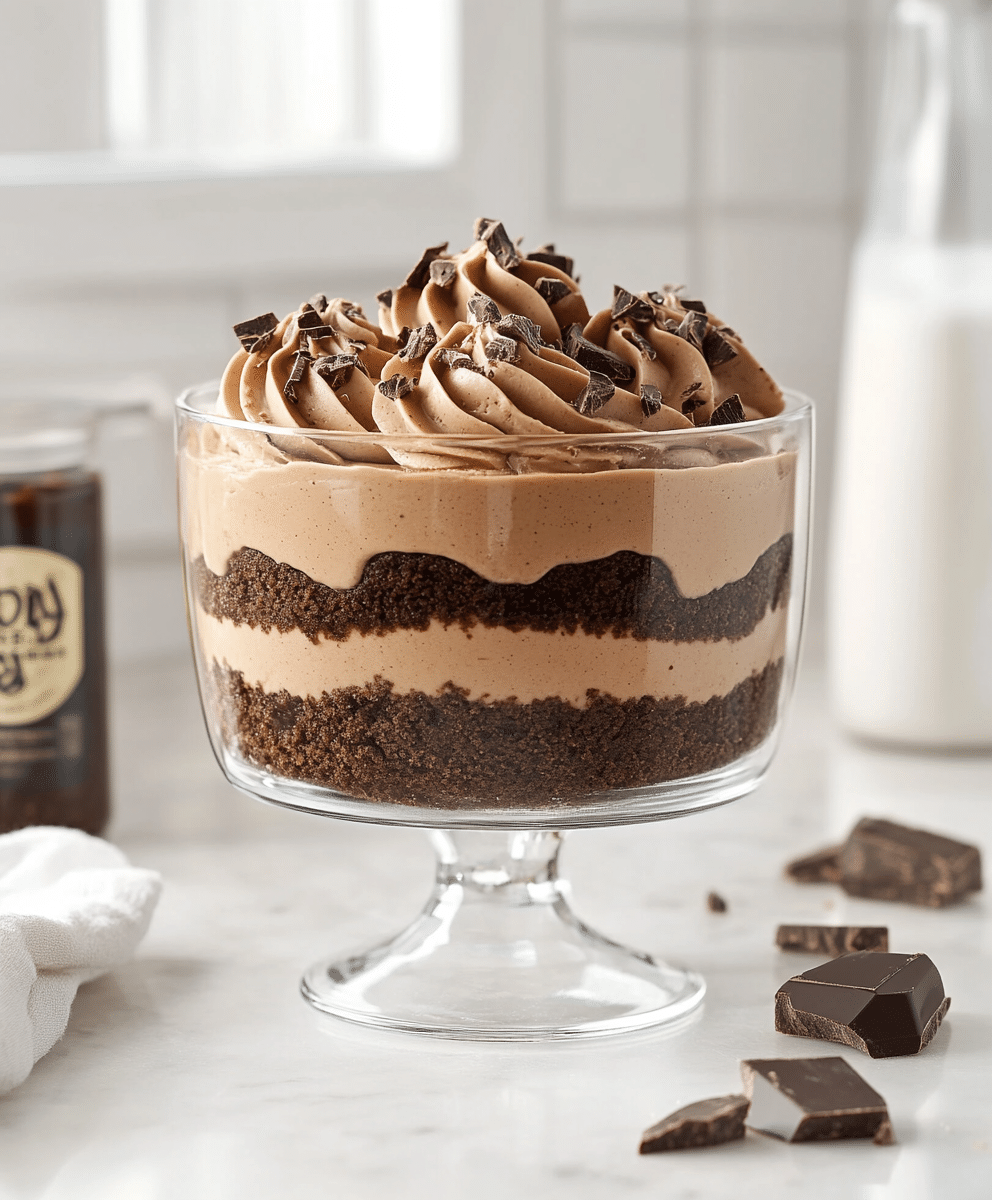 Bailey's Chocolate Cheesecake Trifle Recipe - simplerecipee.com
