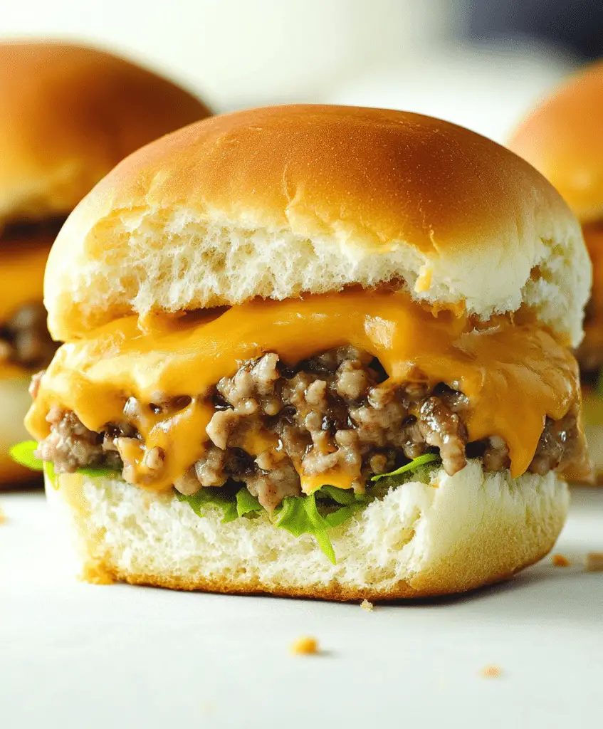 Cheeseburger Sliders Recipe - simplerecipee.com