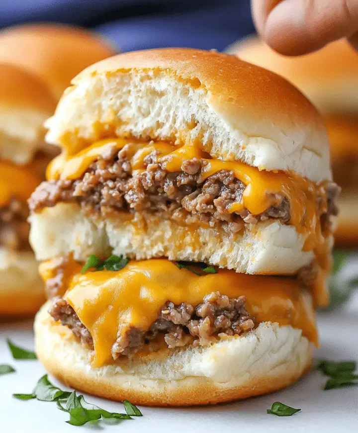 Cheeseburger Sliders Recipe - simplerecipee.com