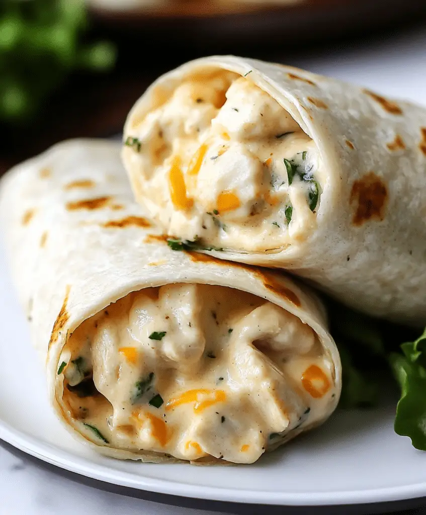Cheesy Garlic Chicken Wraps Recipe - simplerecipee.com