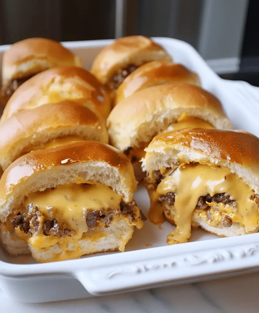 Cheeseburger Sliders With Hawaiian Rolls Recipe - simplerecipee.com