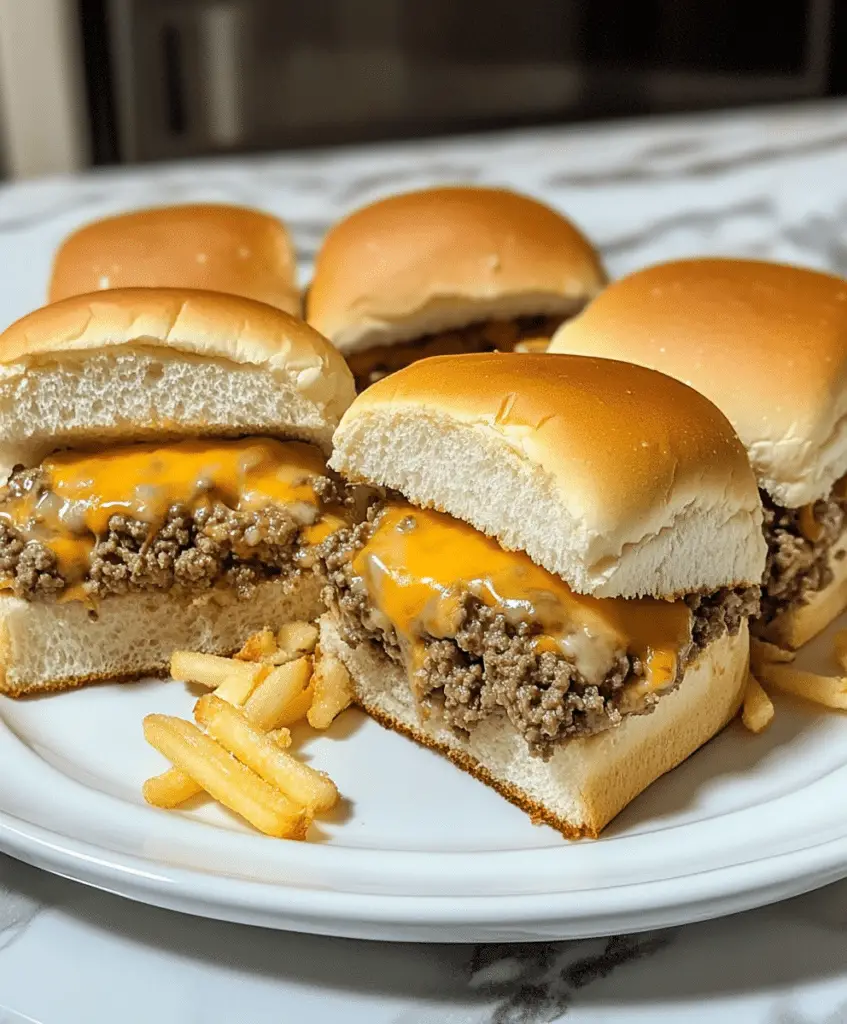 Cheesy Ground Beef Sliders Recipe - simplerecipee.com