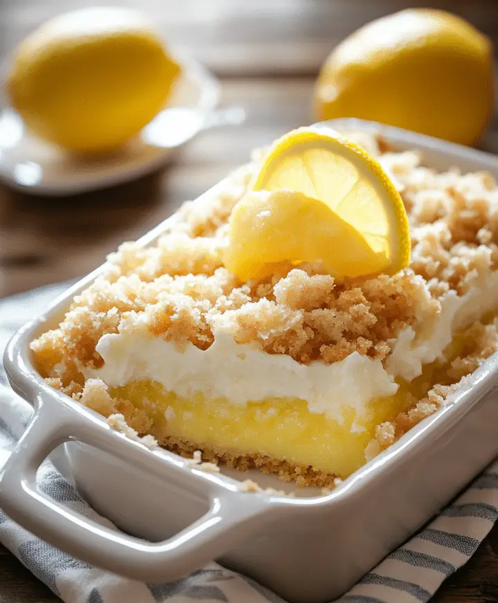 Lemon Cream Cheese Dump Cake Recipe - simplerecipee.com