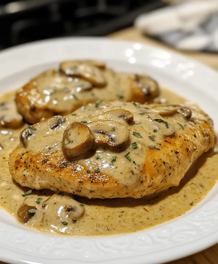 Mushroom Asiago Chicken Recipe - simplerecipee.com