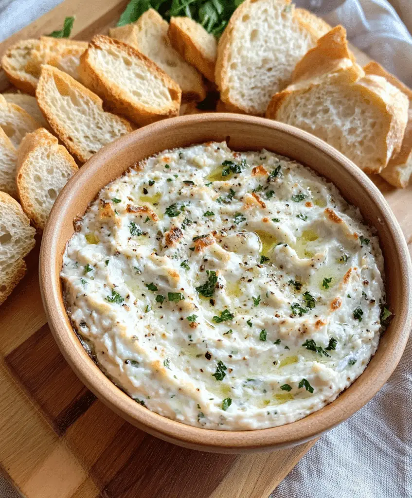 Baked Garlic Bread Dip Recipe - simplerecipee.com