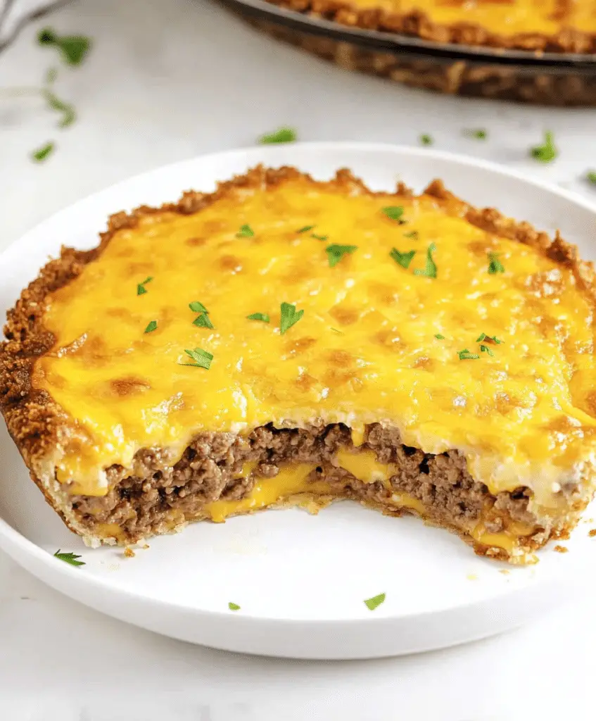 Impossible Cheeseburger Pie Recipe - simplerecipee.com