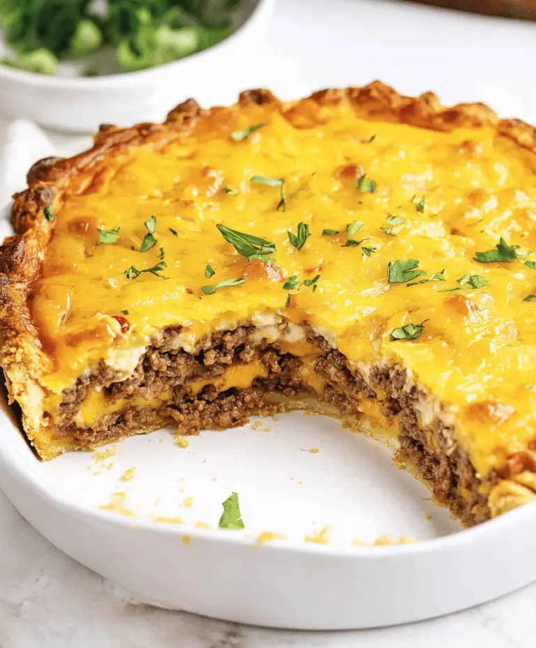 Impossible Cheeseburger Pie Recipe - simplerecipee.com