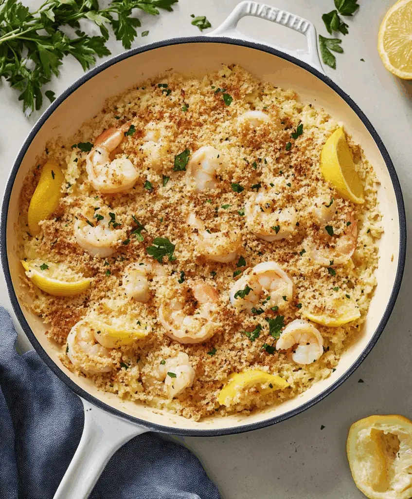 Baked Shrimp Scampi With Bread Crumbs Recipe - simplerecipee.com