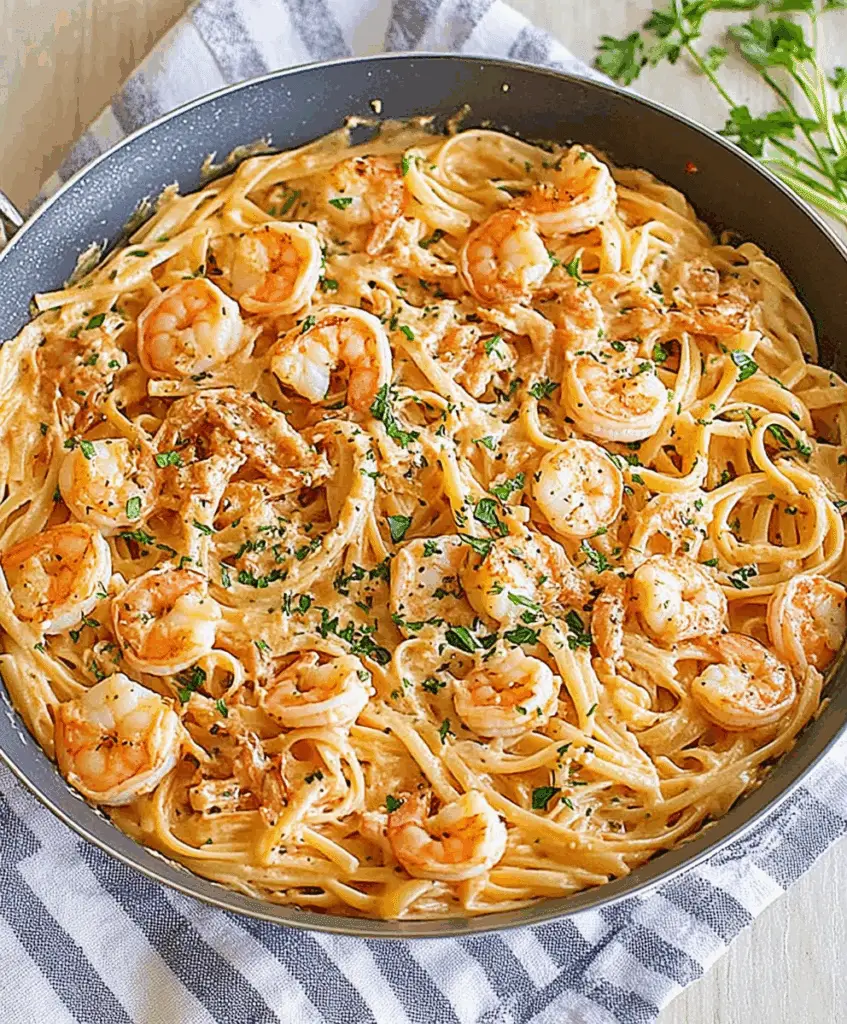 Creamy Garlic Shrimp Pasta Recipe - simplerecipee.com