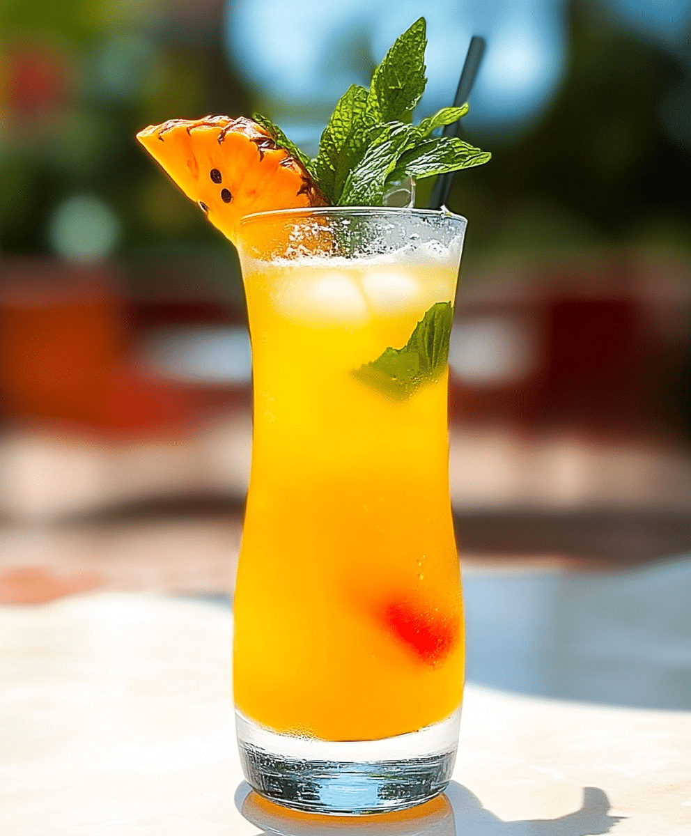 Tropical Fizz Mocktail Recipe - simplerecipee.com